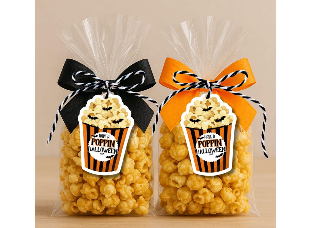 Have A Poppin Halloween Printable Gift Tag, Halloween Popcorn Gift Tag ...