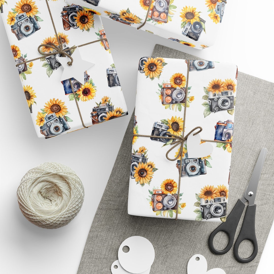 Camera Wrapping Paper, Camera Gift Wrap, Camera Lover, Photography Gift ...