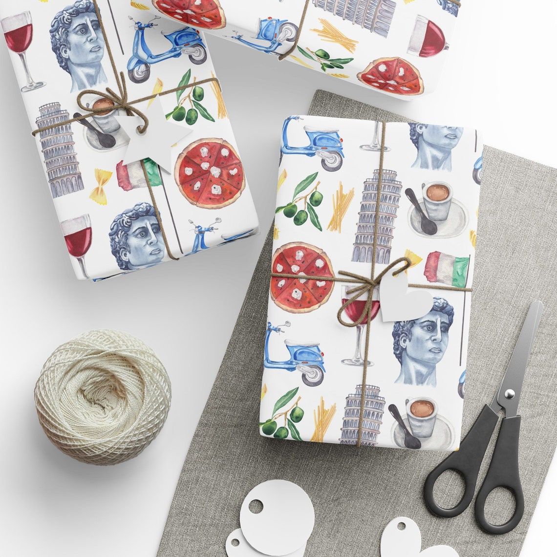 Italy Wrapping Paper, Italy Gift Wrap, Trip to Italy, Italy Lover ...