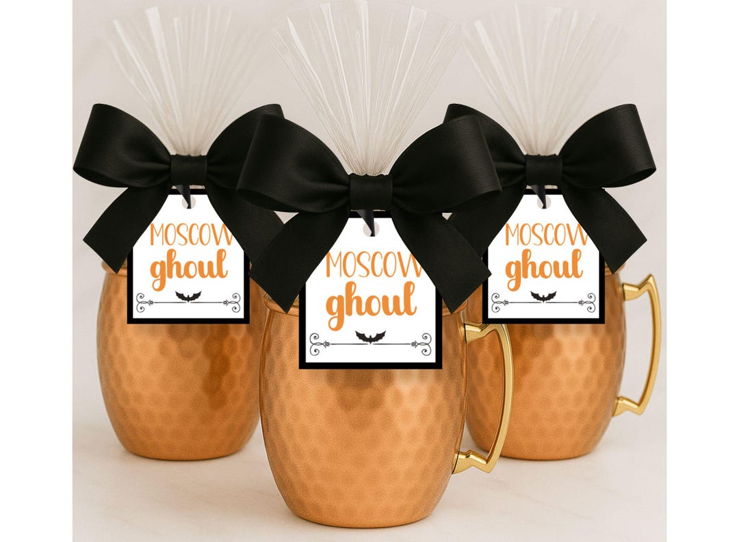 Moscow Ghoul Halloween Gift Tags – Printable Boozed Cocktail Tags for ...