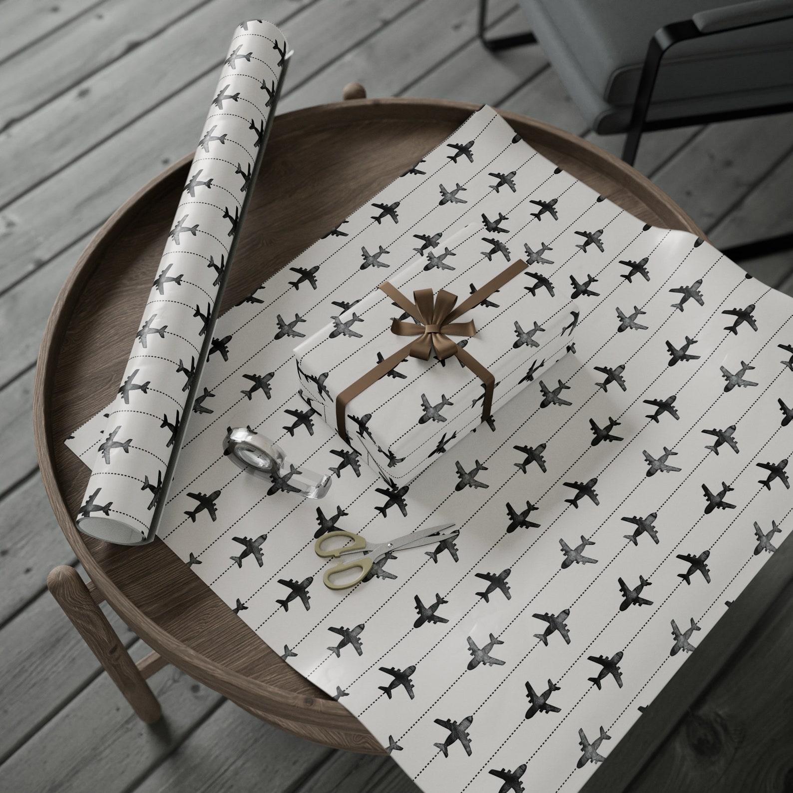 Airplane Wrapping Paper, Airplane Gift Wrap, Travel Wrapping Paper ...