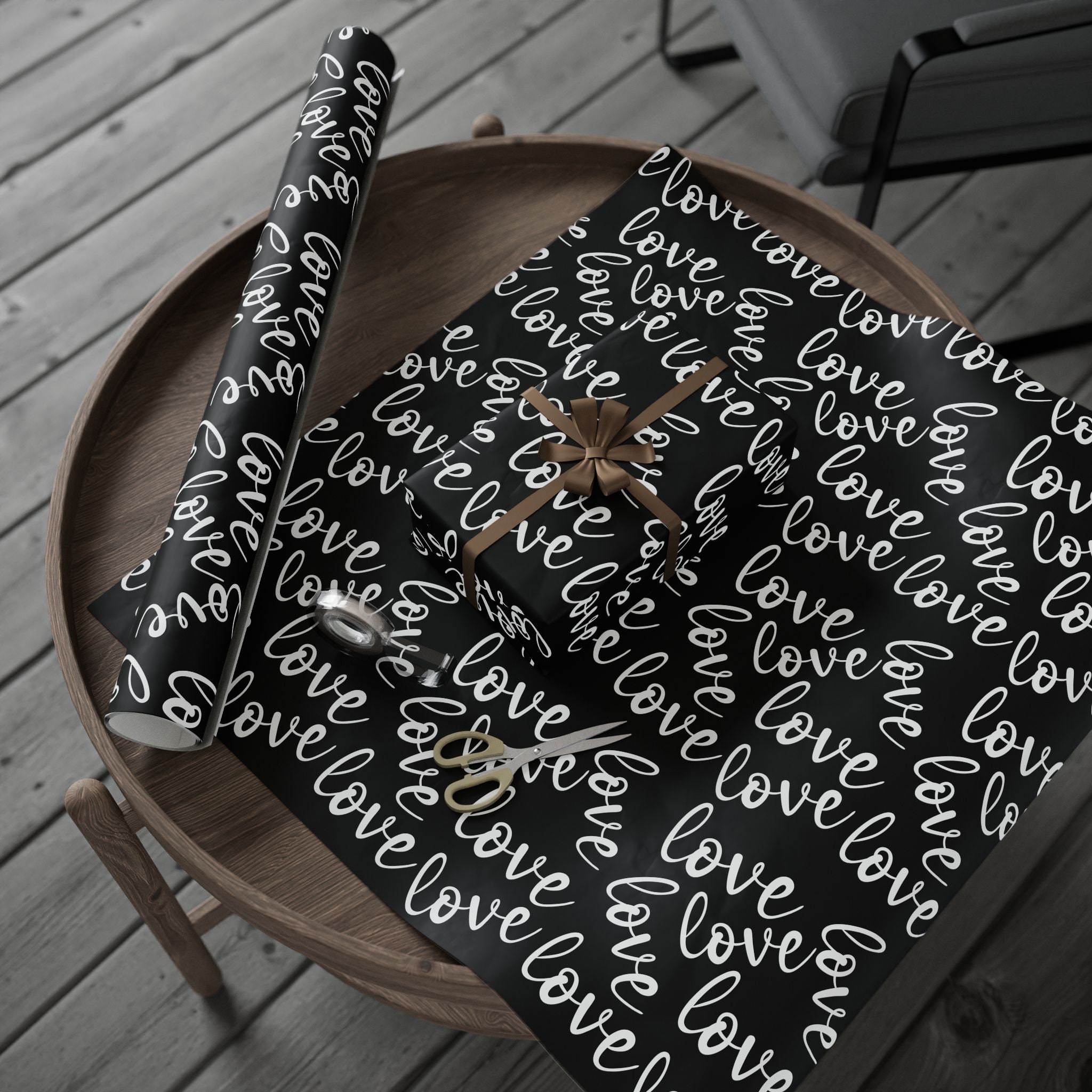 Love Wrapping Paper, Love Gift Wrap, Valentine's Day Wrapping Paper ...