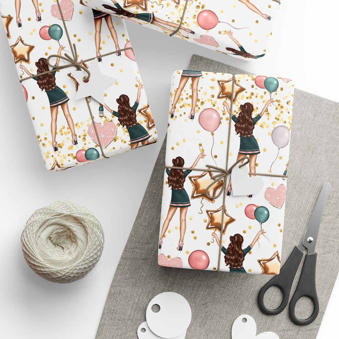 Birthday Girl Wrapping Paper, Birthday Girl Gift Wrap, Teen Girl ...