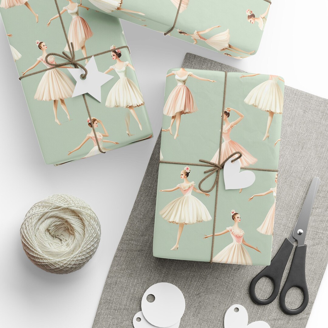 Ballerina Wrapping Paper, Ballerina Gift Wrap, Ballerina Gift, Gift for ...