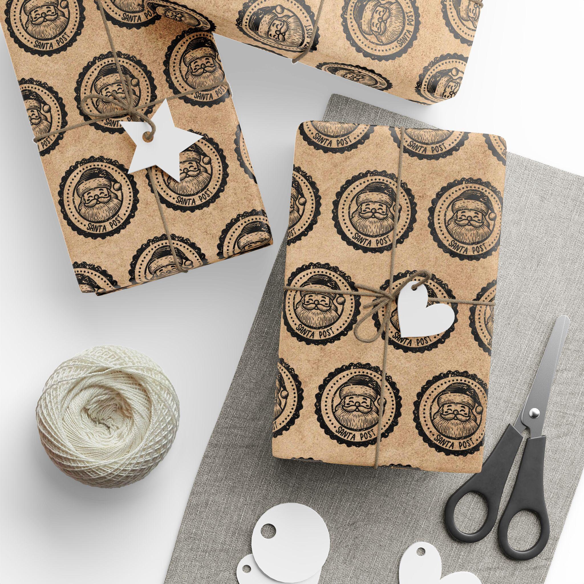 Santa Wrapping Paper, Christmas Wrapping Paper, Santa Mail Wrapping ...