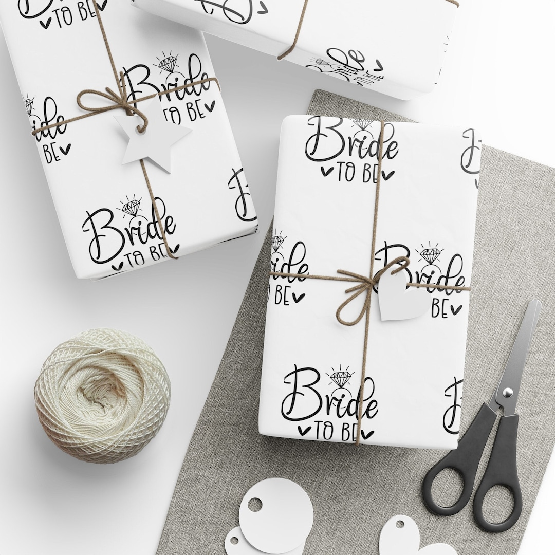 Bride to Be Wrapping Paper, Bride to Be Gift Wrap, Bridal Shower Gift ...