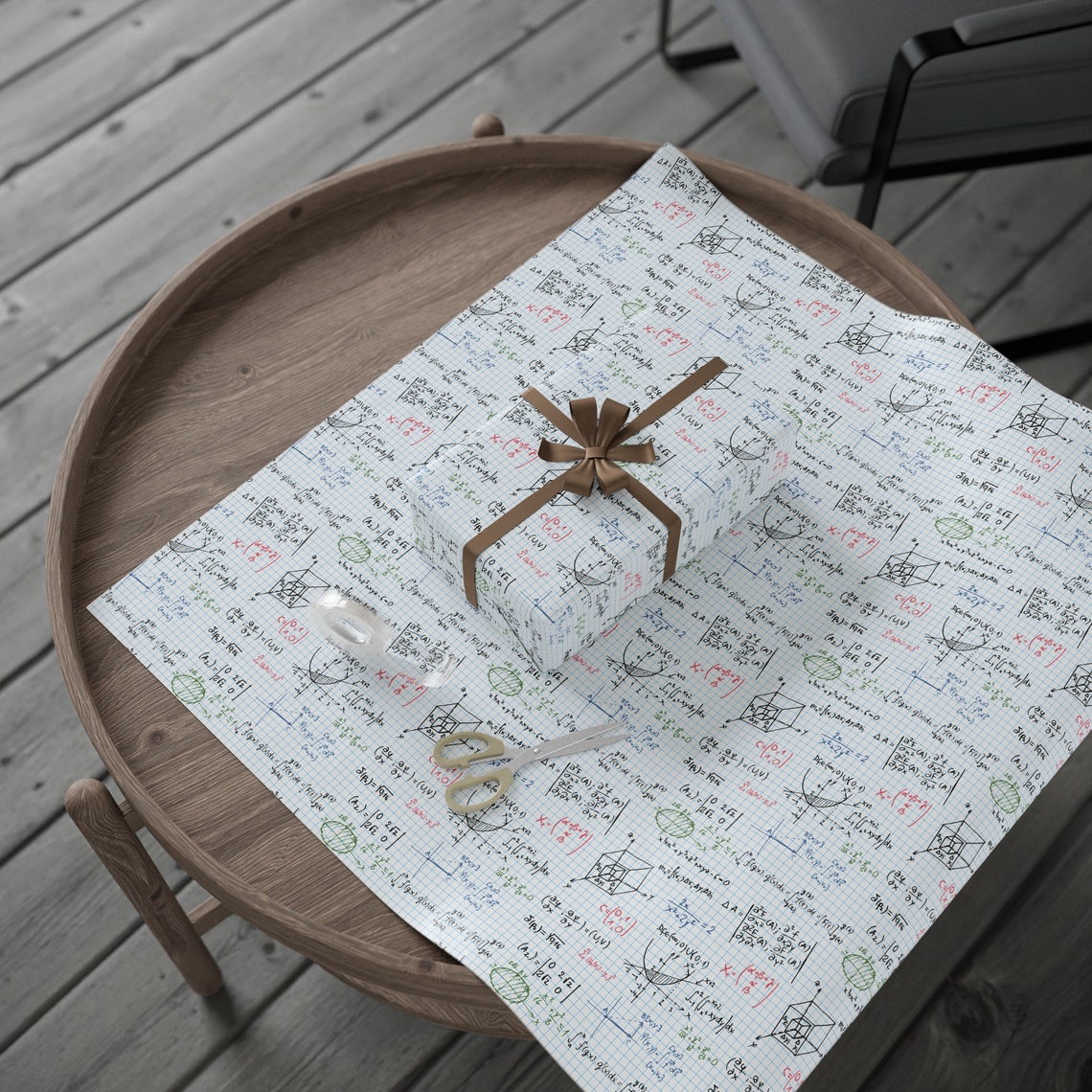 Math Wrapping Paper, Math Teacher Gift Wrap, Math Whiz, Math Genius ...