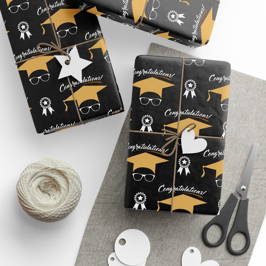 Graduation Wrapping Paper, Fun Graduation Wrapping Paper, Grad Wrapping ...