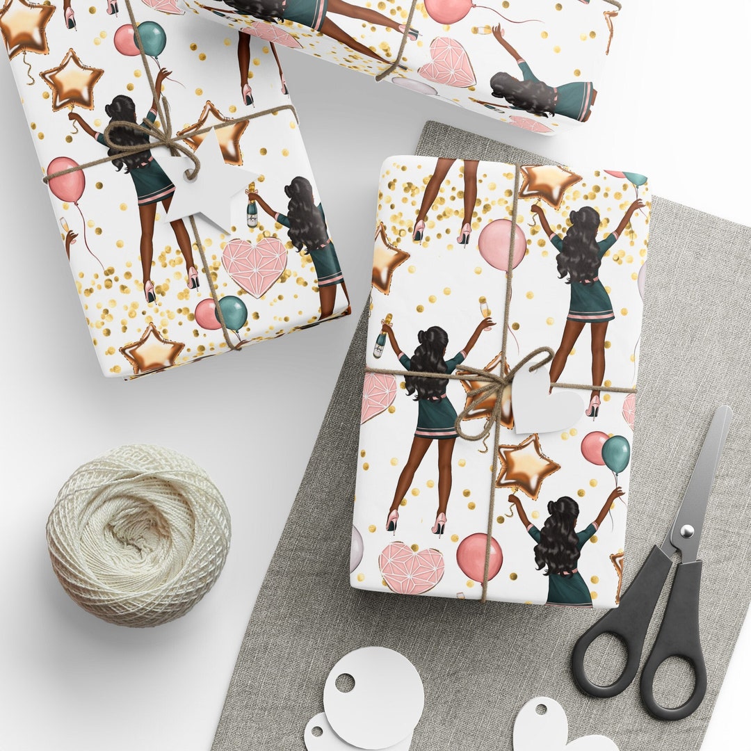 Birthday Girl Wrapping Paper, Birthday Girl Gift Wrap, Gift Wrap for ...