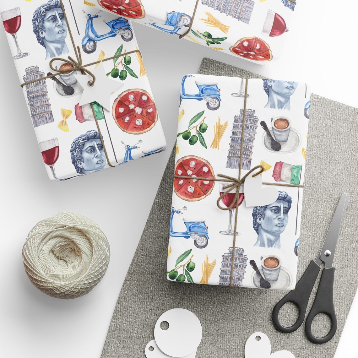 Italy Wrapping Paper, Italy Gift Wrap, Trip to Italy, Italy Lover ...