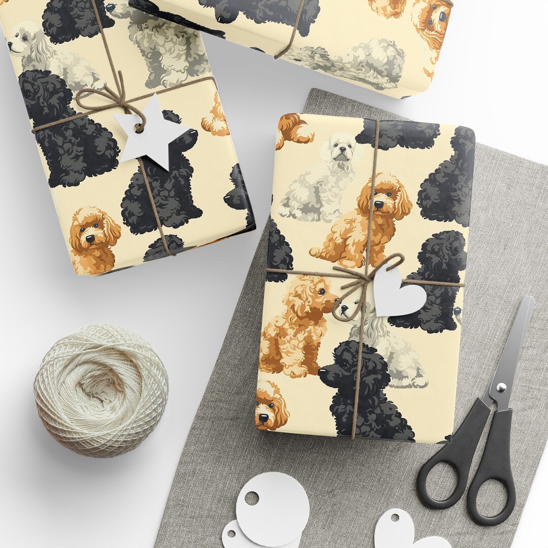 Poodle Wrapping Paper, Goldendoodle Wrapping Paper, Goldendoodle Gift ...