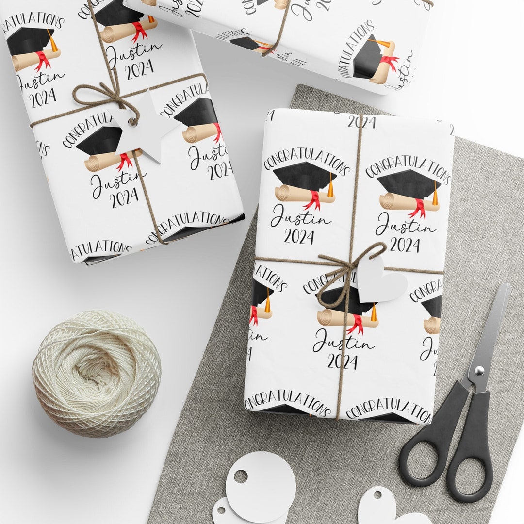 Personalized Graduation Wrapping Paper, Custom Graduation, 2024 Grad ...