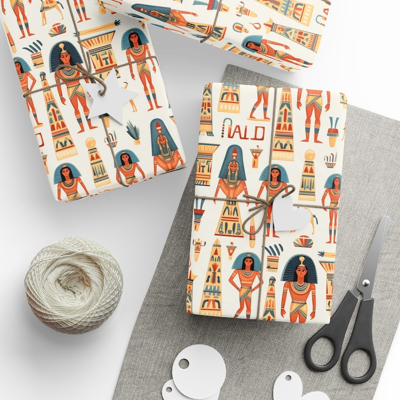 Egyptian Wrapping Paper, Egypt Gift Wrap, Travel Gift, Egypt Lover ...
