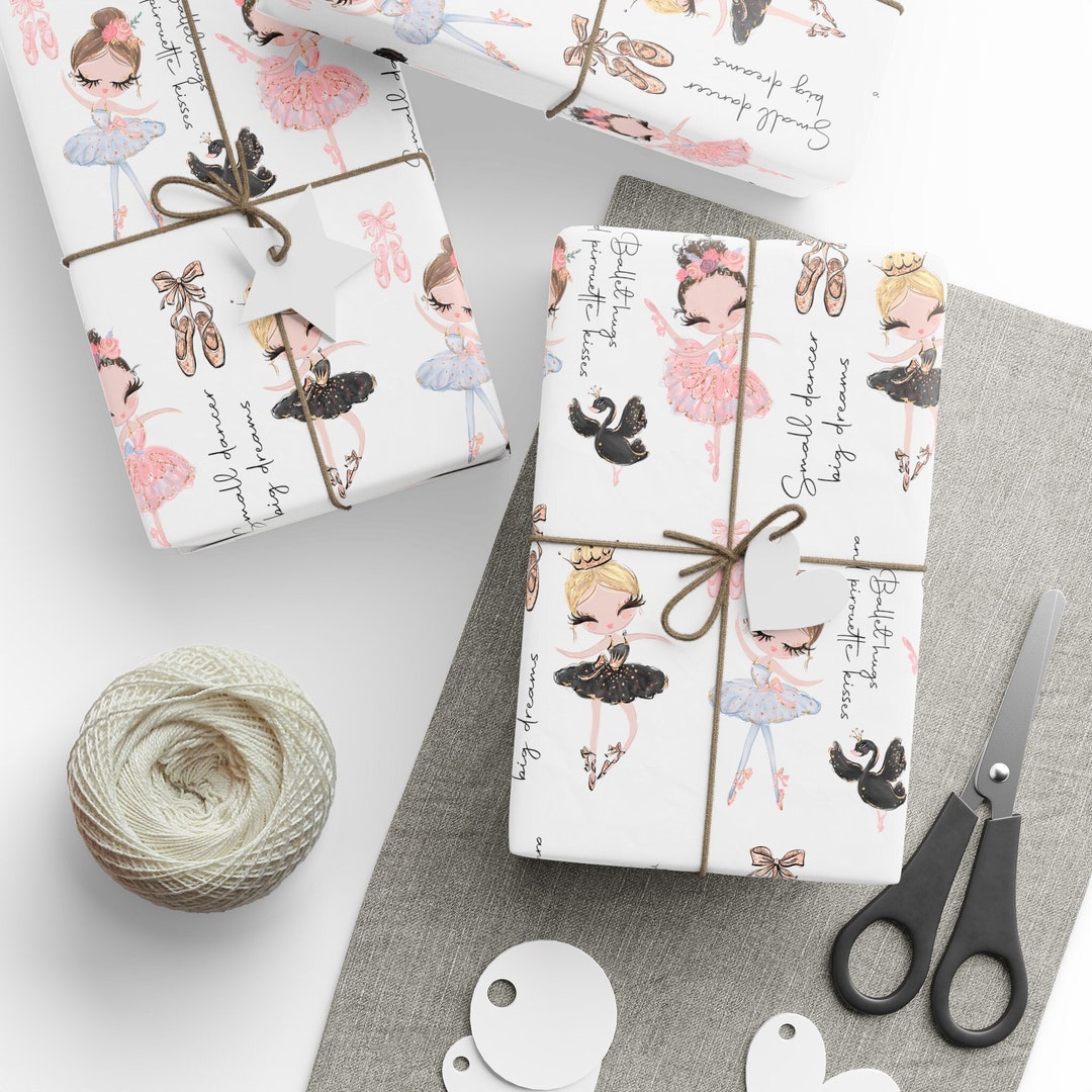 Ballerina Wrapping Paper, Ballerina Gift Wrap, Small Dancer Big Dreams ...