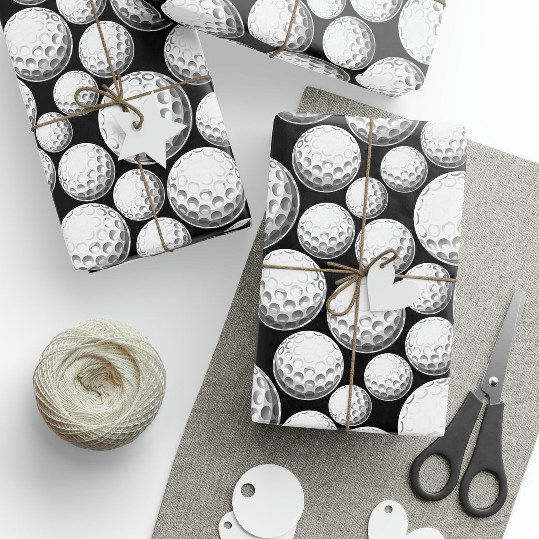 Golf Ball Wrapping Paper, Golf Gift Wrap, Golf Wrapping Paper, Golf ...