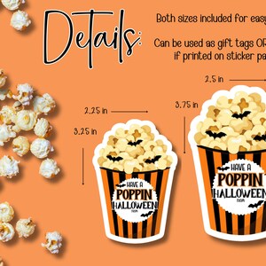 Have A Poppin Halloween Printable Gift Tag, Halloween Popcorn Gift Tag ...