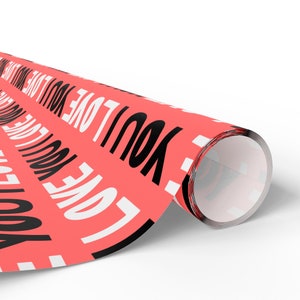 I Love You Wrapping Paper, I Love You Gift, Valentine's Day Wrapping ...
