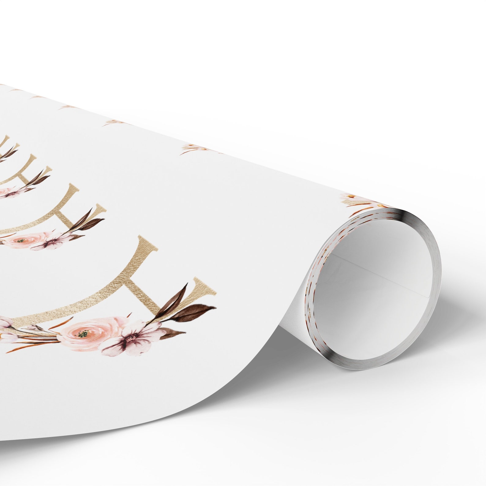 Monogram Wrapping Paper, Gold Monogram Gift Wrap, Wedding Wrapping ...