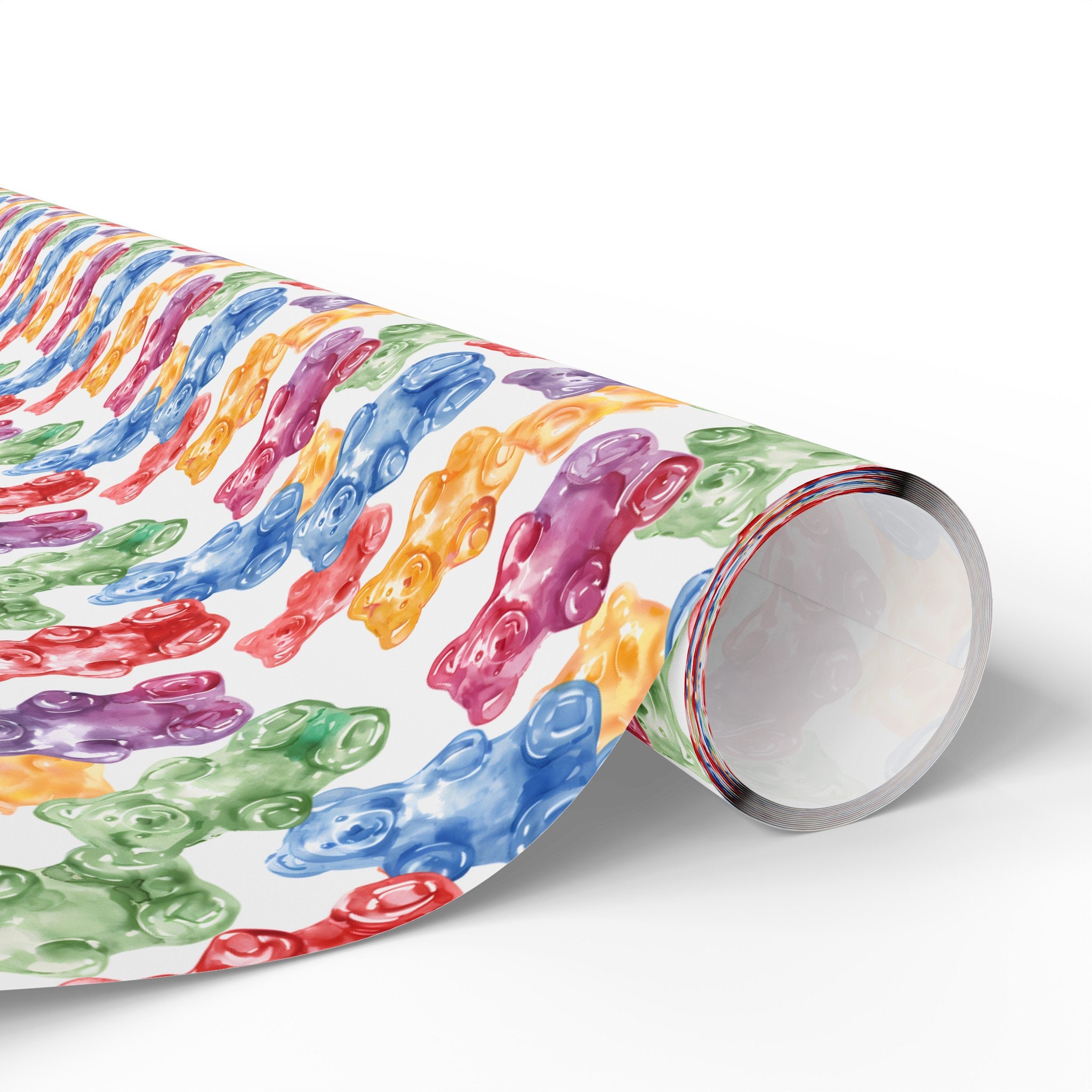 Gummy Bear Wrapping Paper, Gummy Bear Gift Wrap, Gummies, Gummy Lover ...