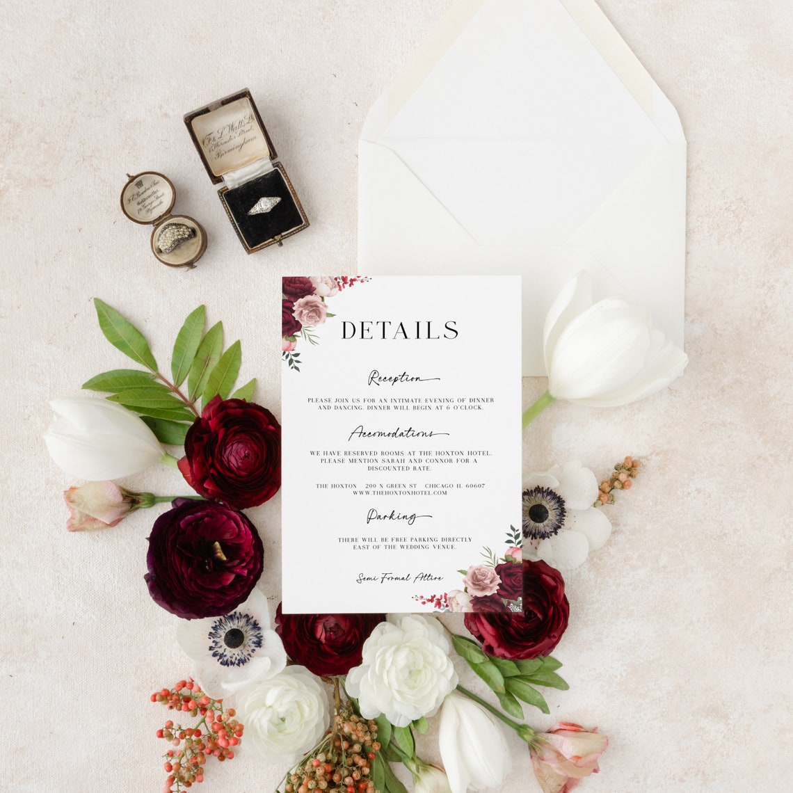 Intimate Wedding Template, Minimalist Wedding Ceremony Invite, Classy ...