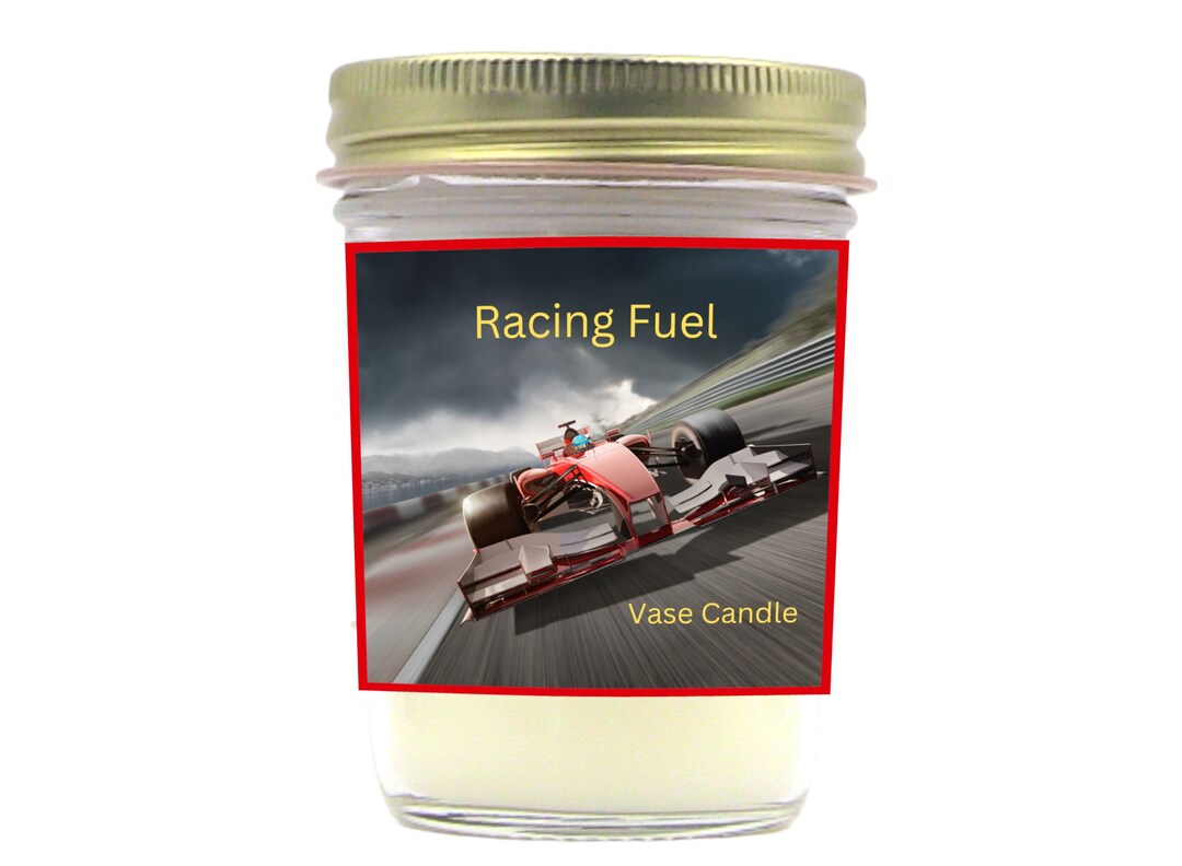 Racing Fuel Vase Candle Jars - Notes of Burnt Rubber, Motor Oil, and ...