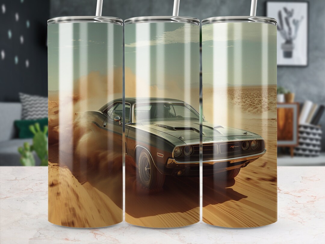 American Muscle Car Desert 20oz Skinny Tumbler PNG Sublimation Design ...