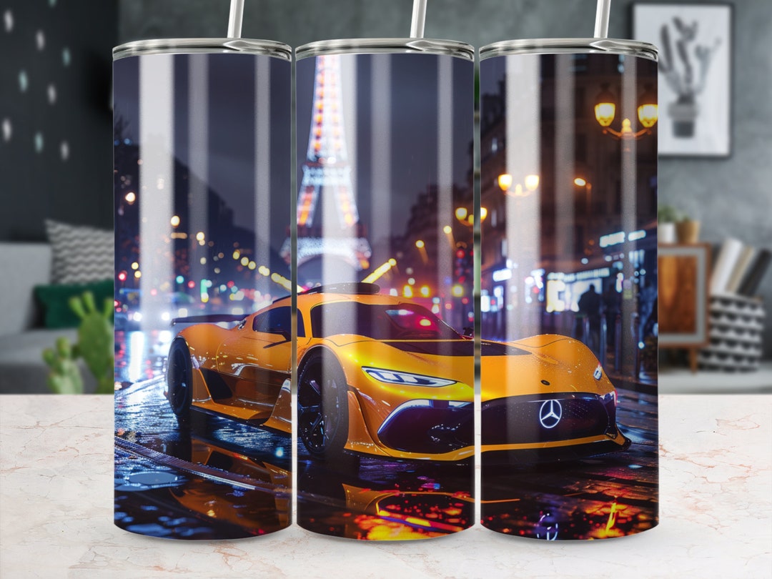 Mercedes in Paris 20oz Skinny Tumbler PNG Sublimation Design | Straight ...