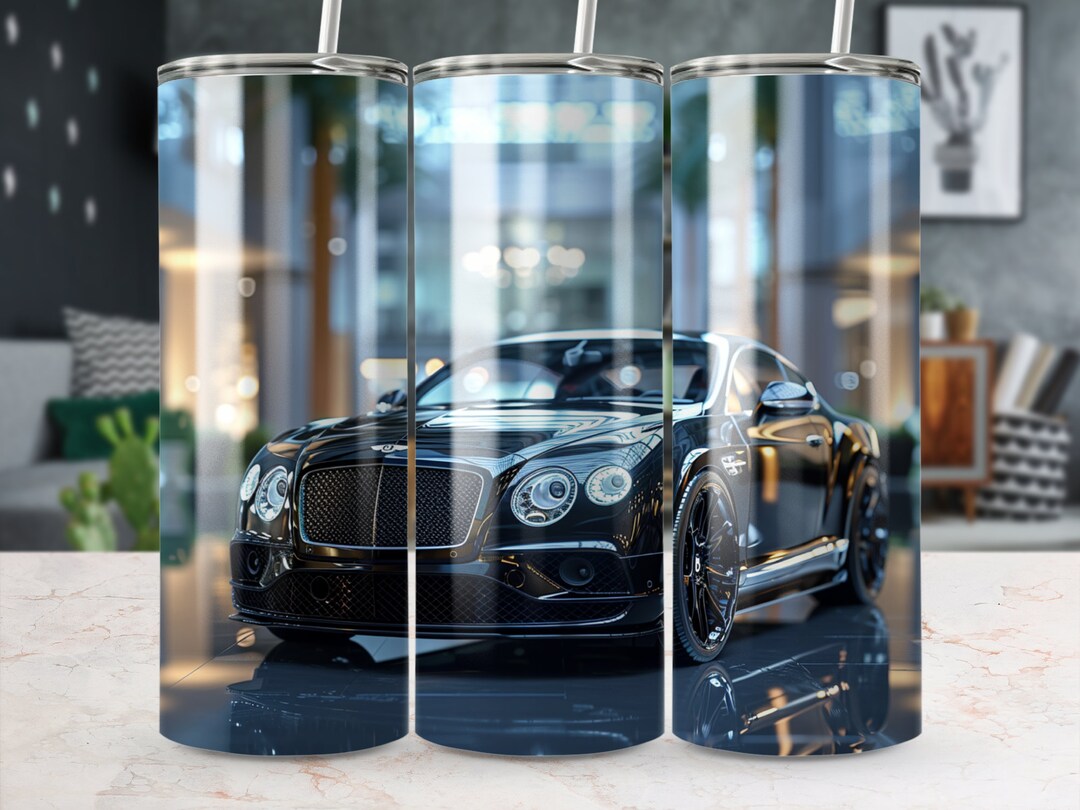 Black Bentley 20oz Skinny Tumbler PNG Sublimation Design | Straight and ...