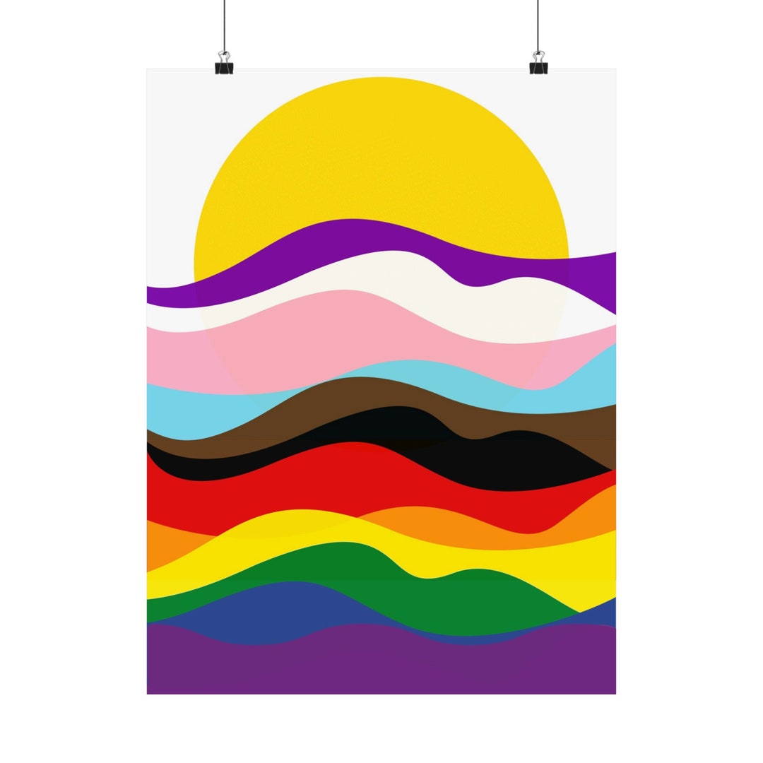 Colorful Pride Rainbow Print, LGBT Flag Art, LGBTQ Home Decor ...