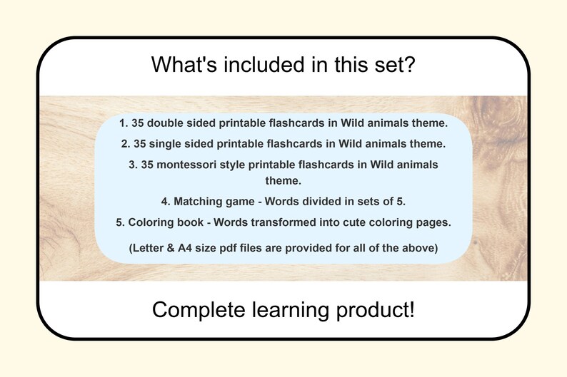 Printable Wild Animals Learning Set, English + Spanish. 35 Kids ...