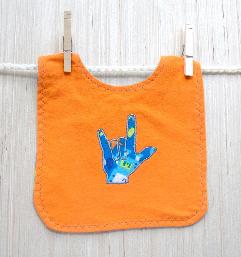 ASL I Love You Hand Baby Bib Baby Sign Language Sign - Etsy