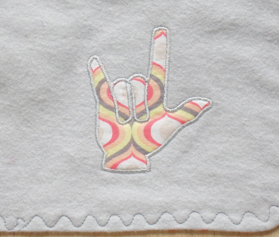 ASL I Love You Hand Baby Bib Baby Sign Language Sign | Etsy