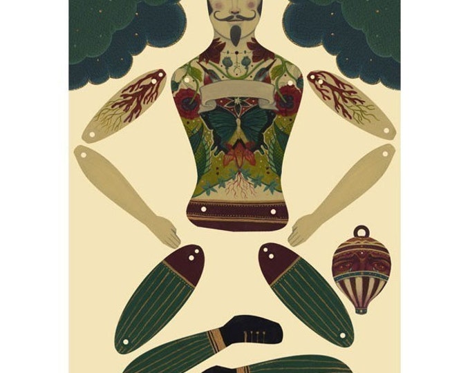 The Strong Man Paper Jumping Jack NEW VERSION - Etsy