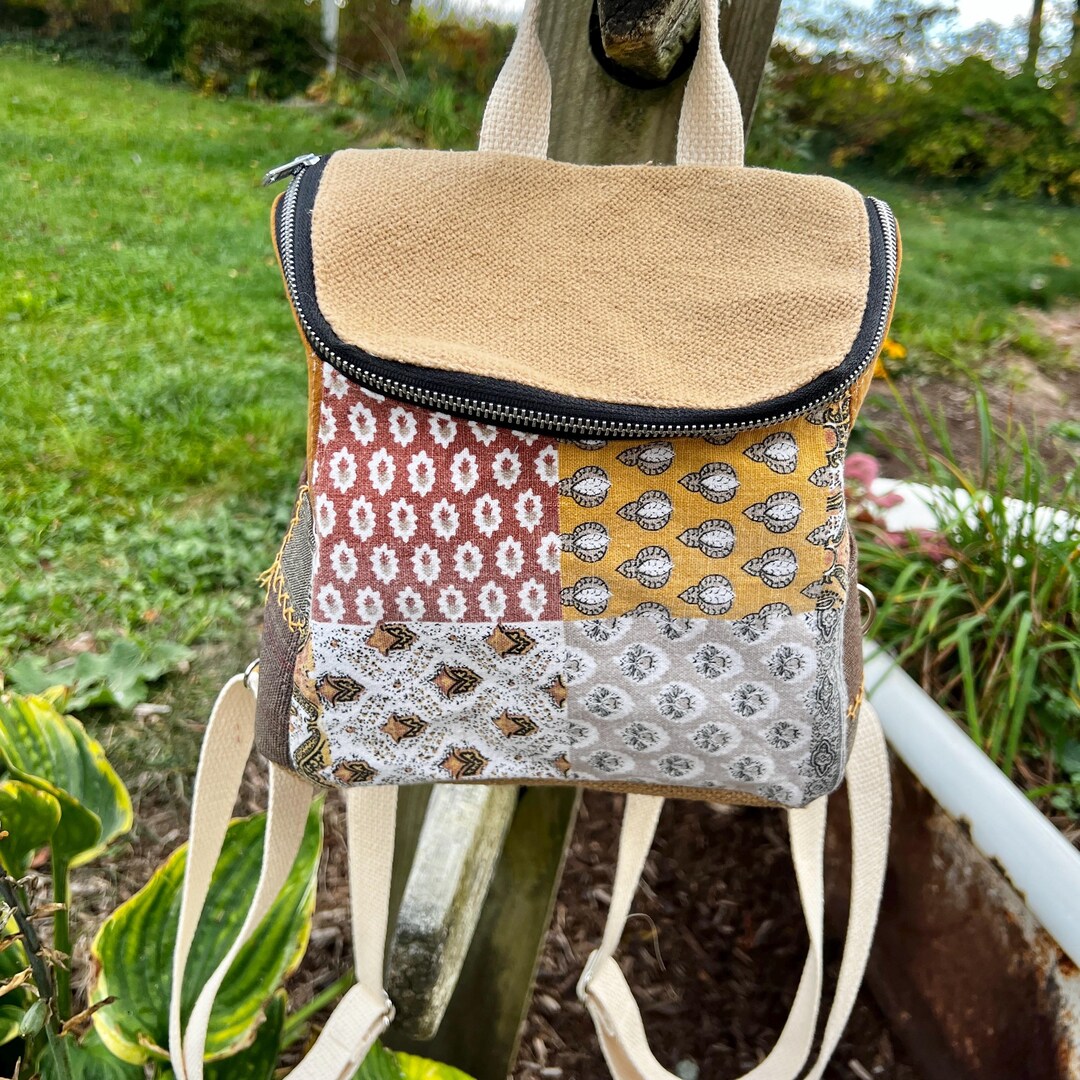 Retro Mid Century Fabric Mini Backpack / Diaper Bag - Etsy