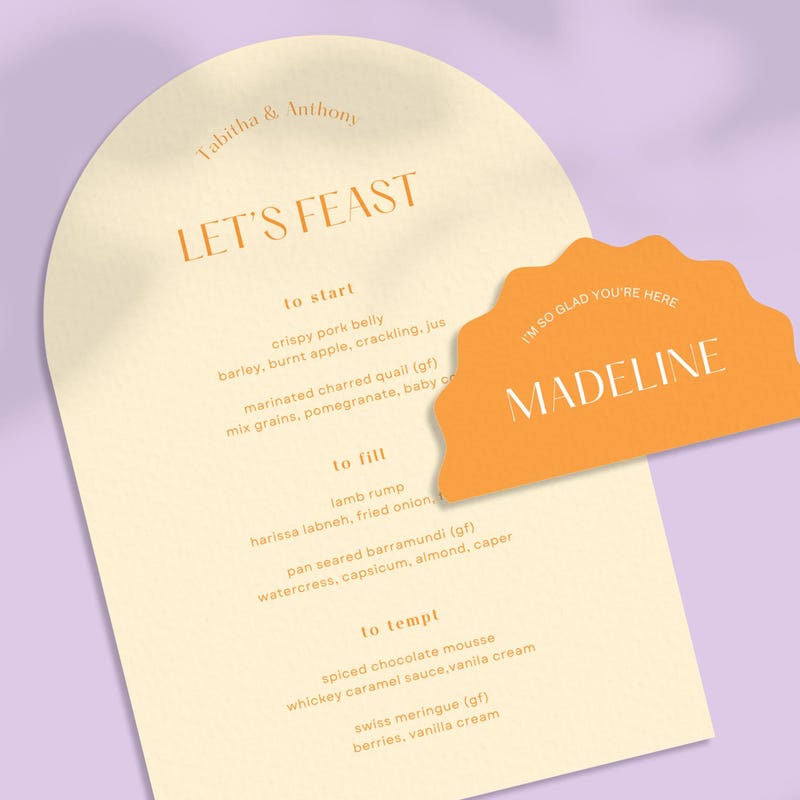 Half Circle Food Menu Template - Etsy