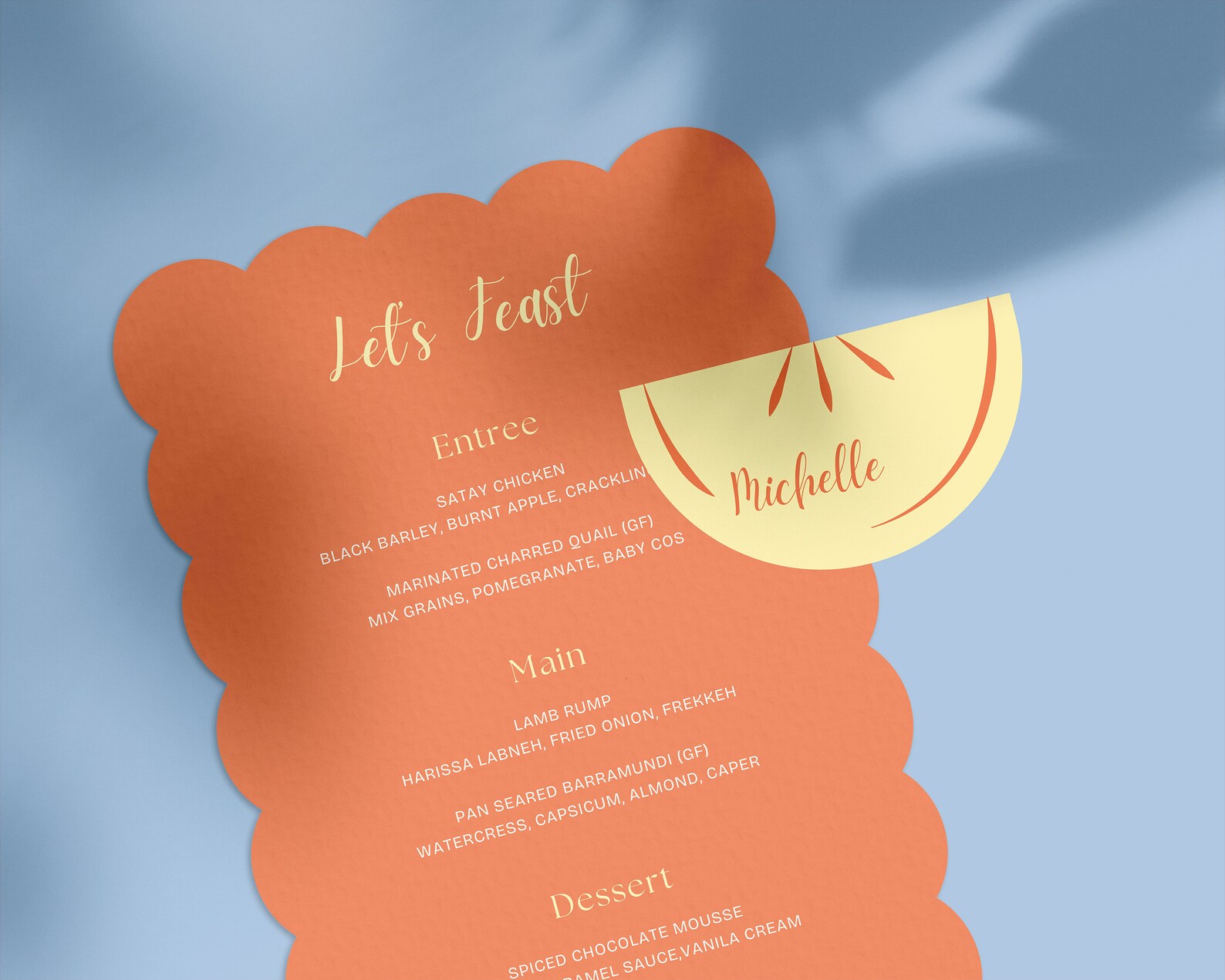 Amalfi Coast MENU TEMPLATE Beautiful Double Sided Round Frame Editable ...
