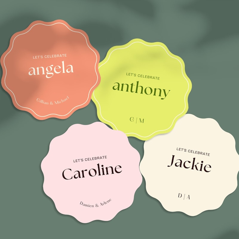 Circle Place Card - Etsy