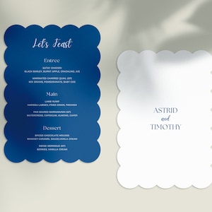 Amalfi Coast MENU TEMPLATE Beautiful Double Sided Round Frame Editable ...