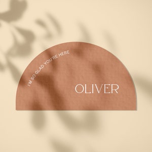 Arch Wedding Place Card Template: Editable Half Circle Round Design ...