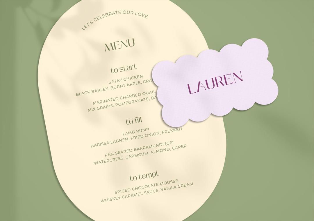 Arch Oval Wedding Menu Template: Half Circle Roung Event Menu Card ...