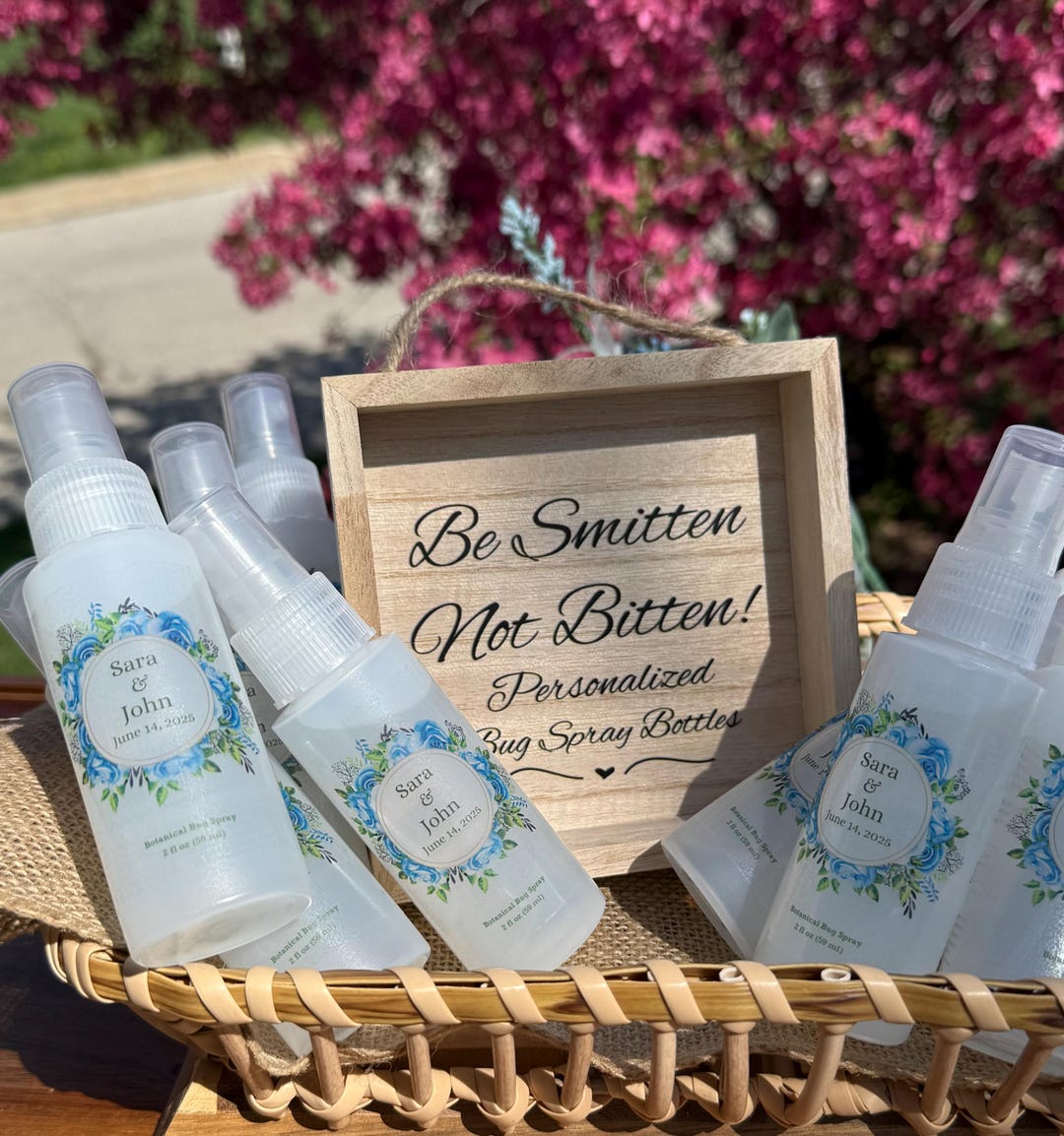 Outdoor Wedding Bug Spray Bottles | Bulk Wedding Party Favors 50 ...