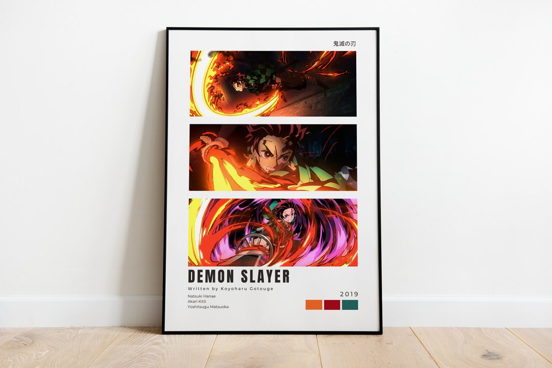 Demon Slayer Anime Poster Print Minimalist Anime Poster Poster Wall ...