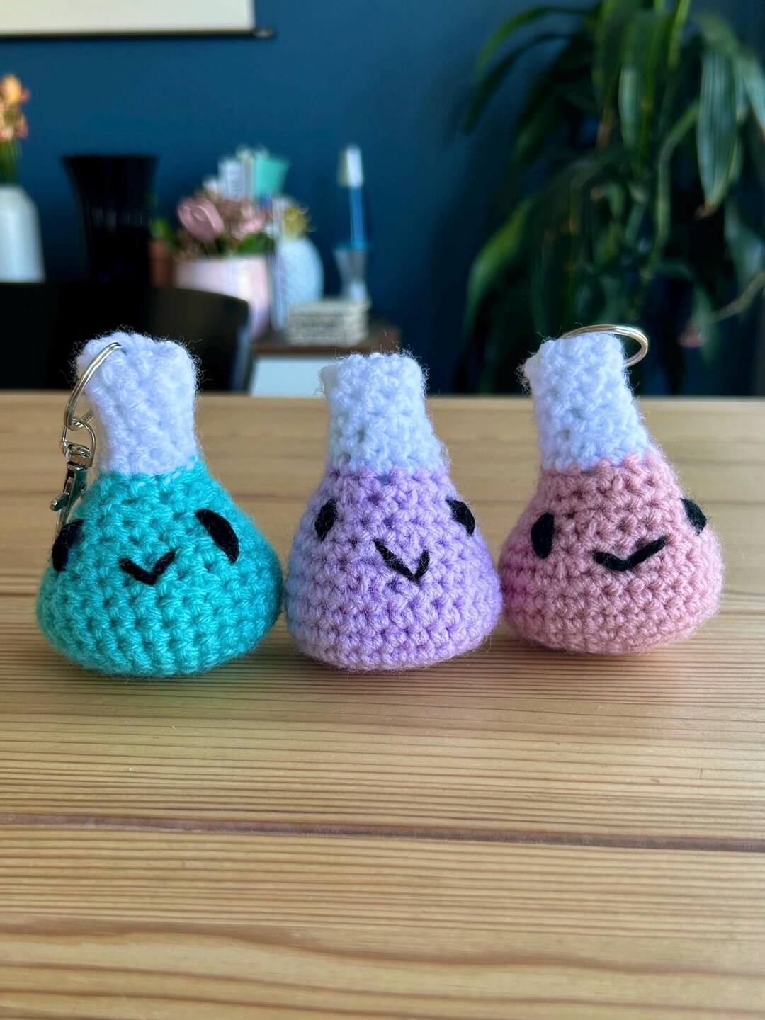 Erlenmeyer Flask Plushie Keychain | Handmade Crochet Amigurumi ...