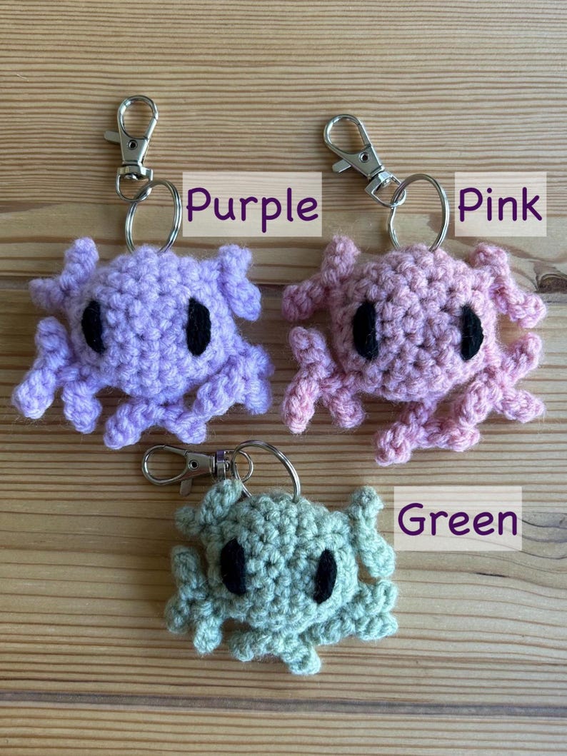 Microglia Plushie Keychain | Handmade Crochet Amigurumi | Brain Cell ...