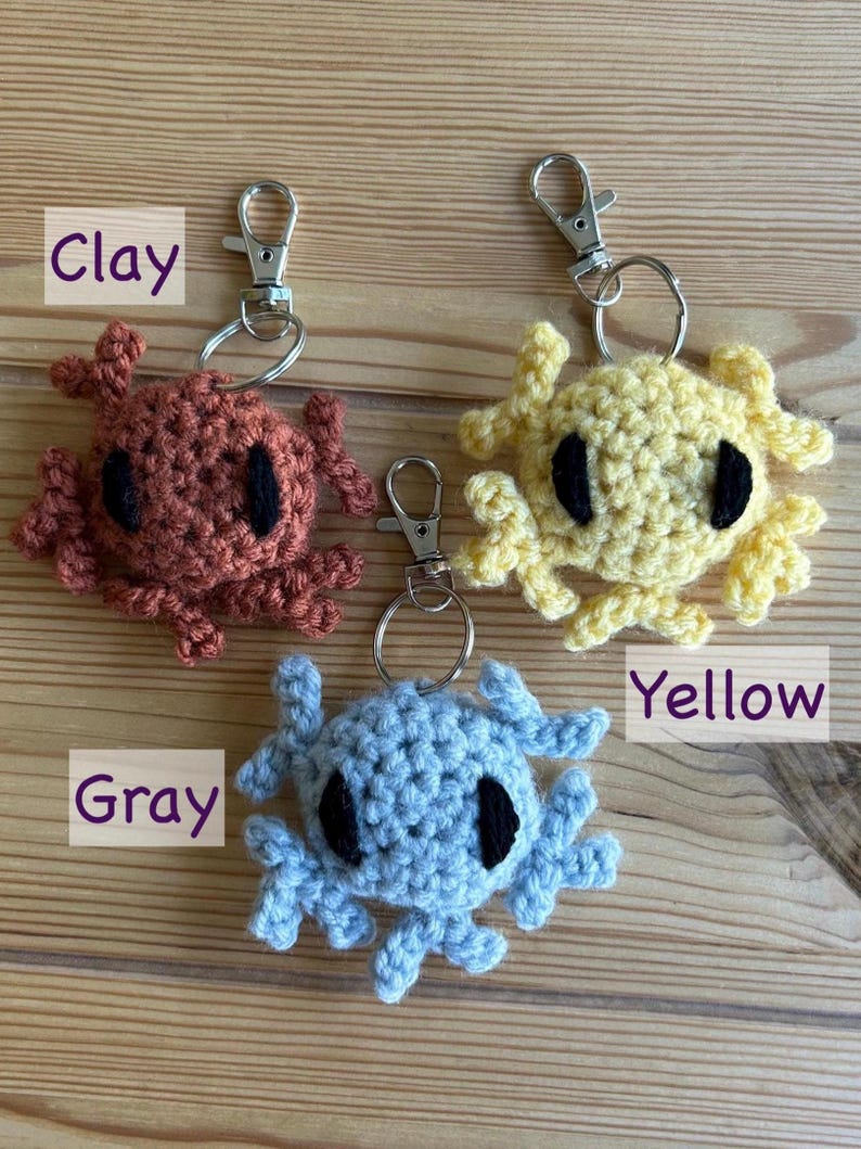 Microglia Plushie Keychain | Handmade Crochet Amigurumi | Brain Cell ...