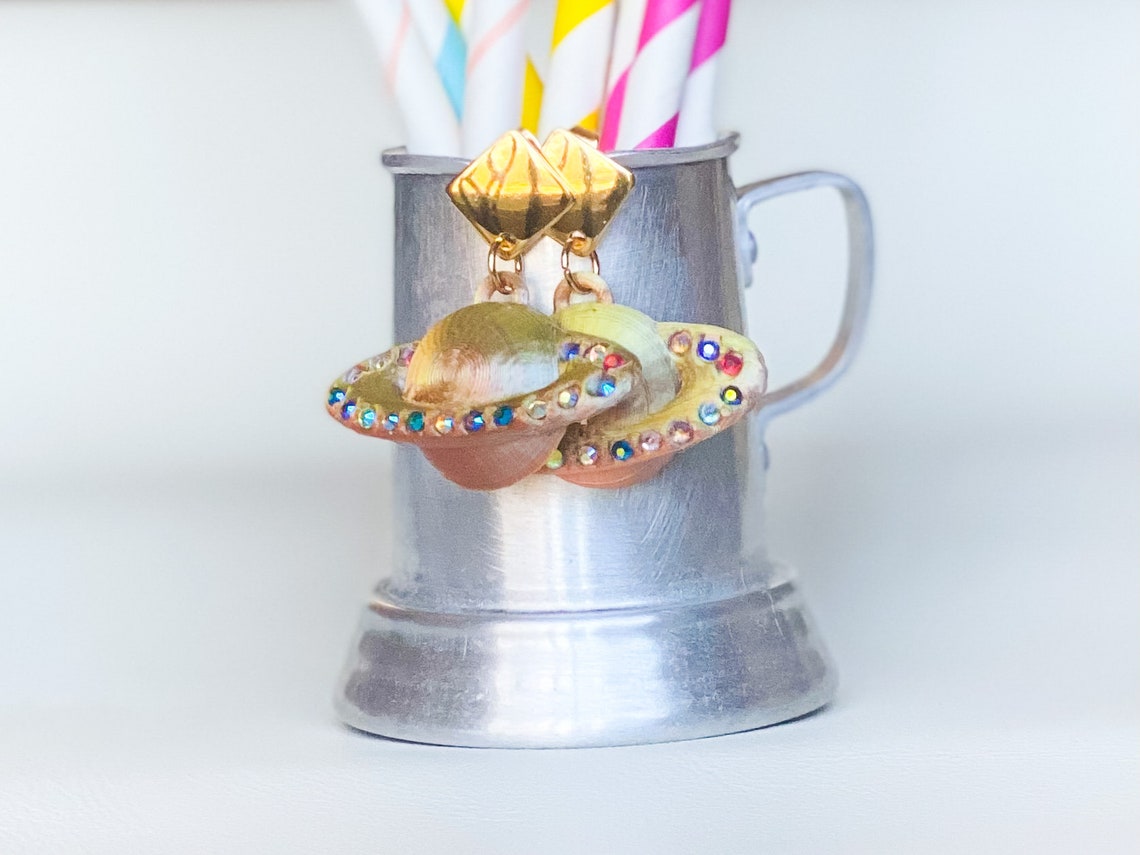 3d Printed Saturn Planets With Multicolored Crystal Rings in - Etsy