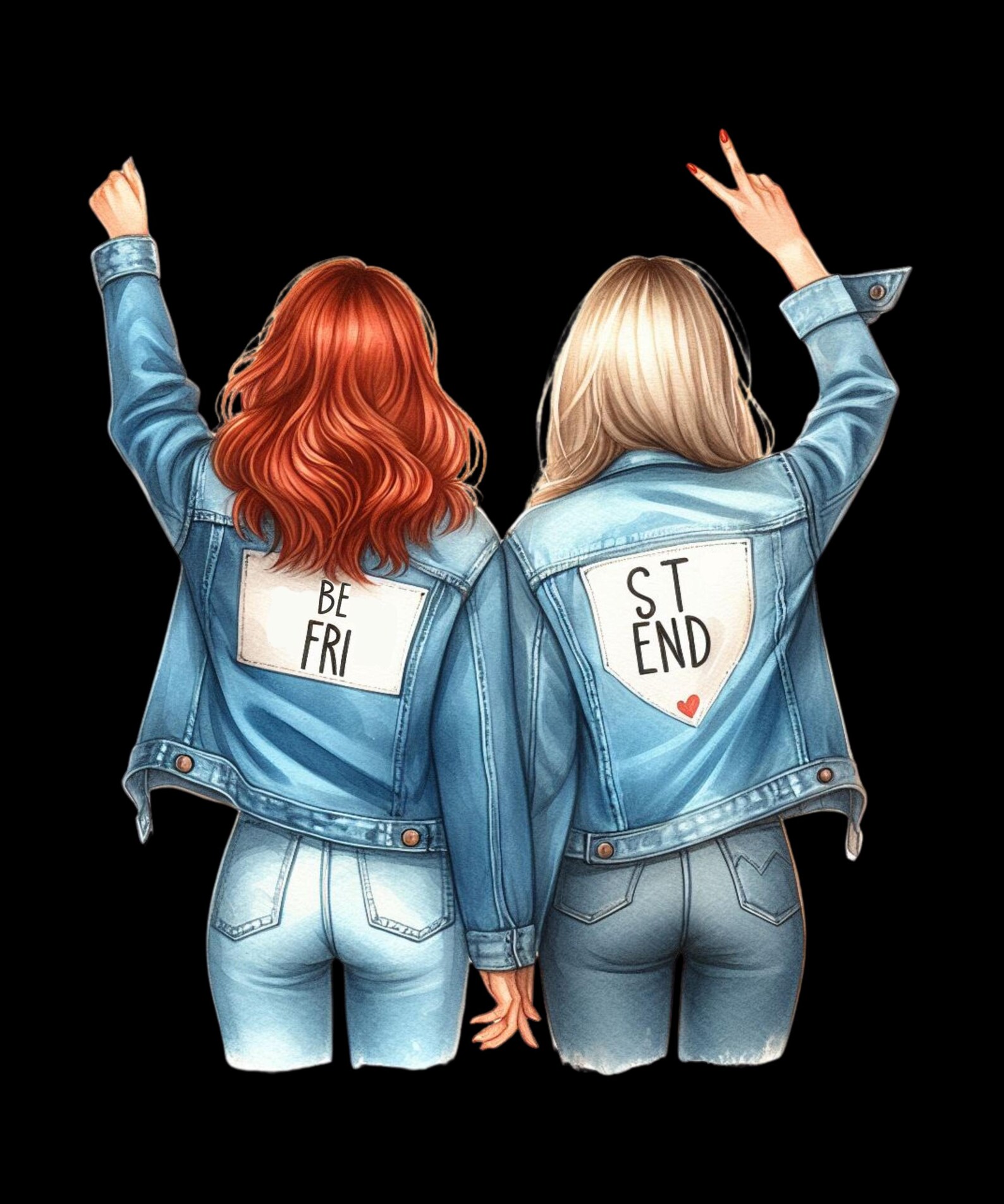 Best Friend Design for T-shirt and Mugs, Best Friend Clipart, BFF Clip ...