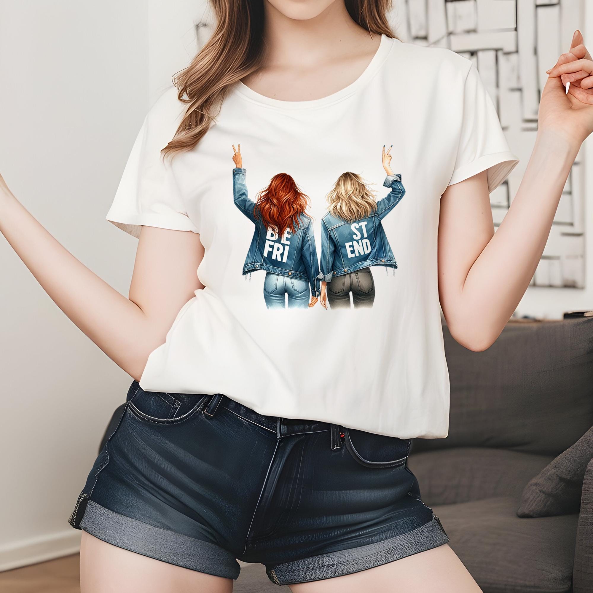 Best Friend Design for T-shirt and Mugs, Best Friend Clipart, BFF Clip ...