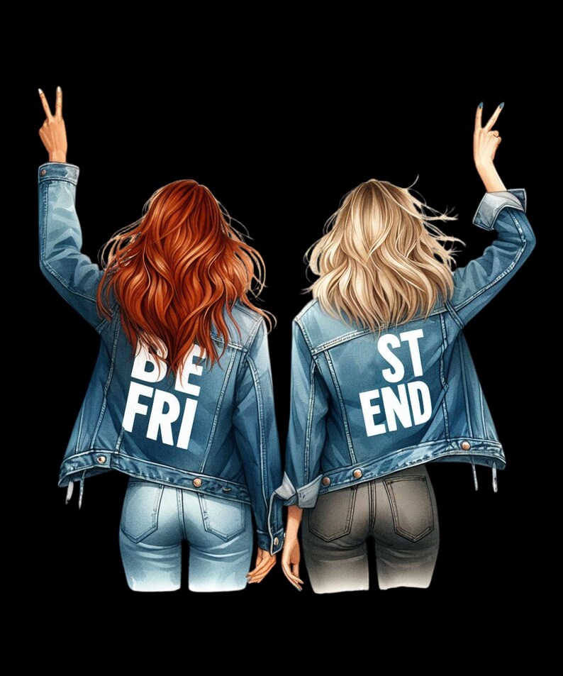 Best Friend Design for T-shirt and Mugs, Best Friend Clipart, BFF Clip ...