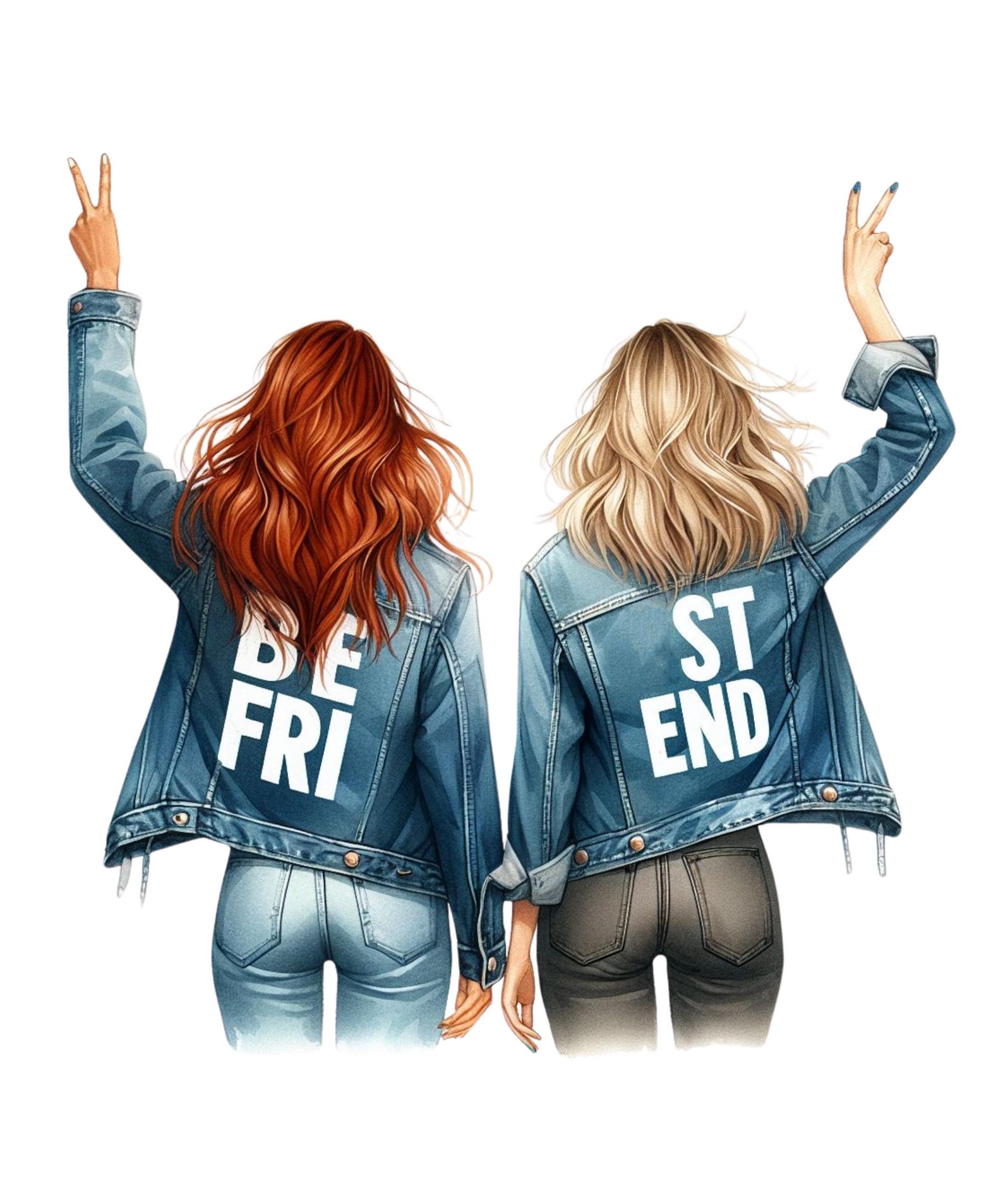 Best Friend Design for T-shirt and Mugs, Best Friend Clipart, BFF Clip ...